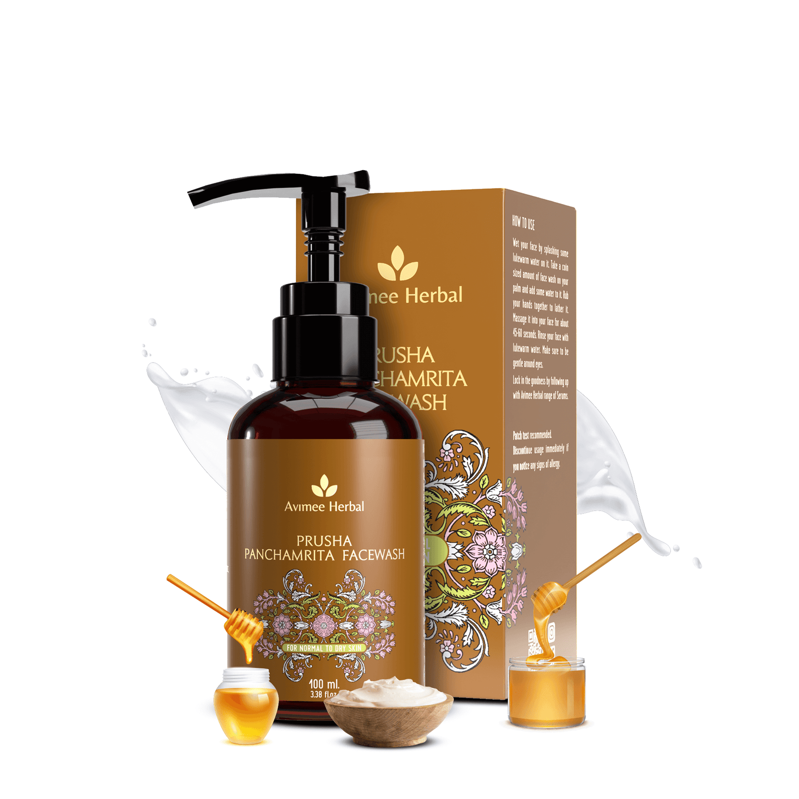 Prusha Panchamrita Facewash For Normal To Dry Skin