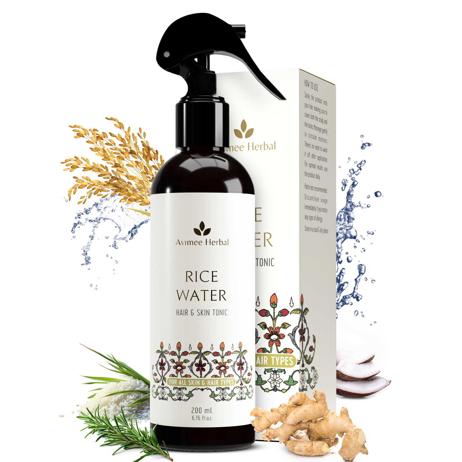 Buy Rice Water Spray for Hair & Skin | Avimee Herbal